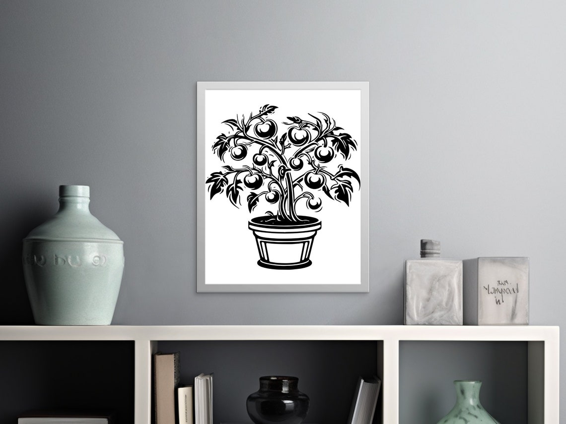TOMATO PLANT SVG, Tomato Fruit Svg Files for Cricut, Tomato Plant in ...