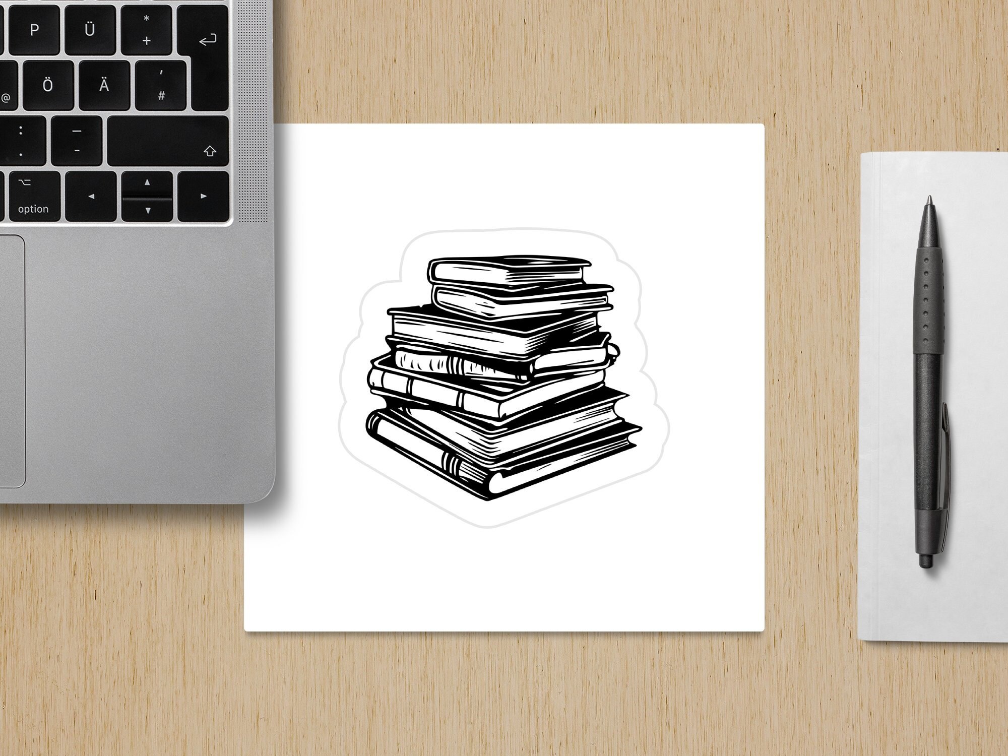 BOOK STACK TOWER Svg, Book Pile Svg Files for Cricut, Library Book ...