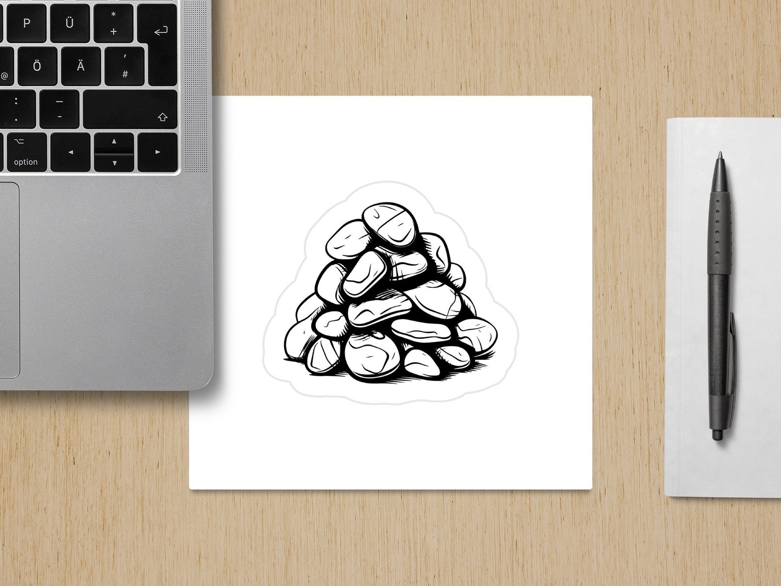 PEBBLES PILE SVG, Smooth Gravel Pile Svg Files for Cricut, River ...