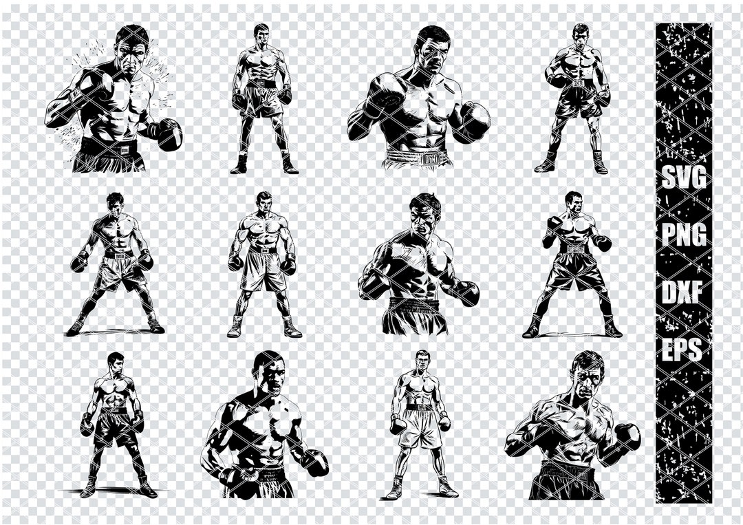 MALE BOXER SVG, Boxing Player Svg Files for Cricut, Boxing Clipart ...