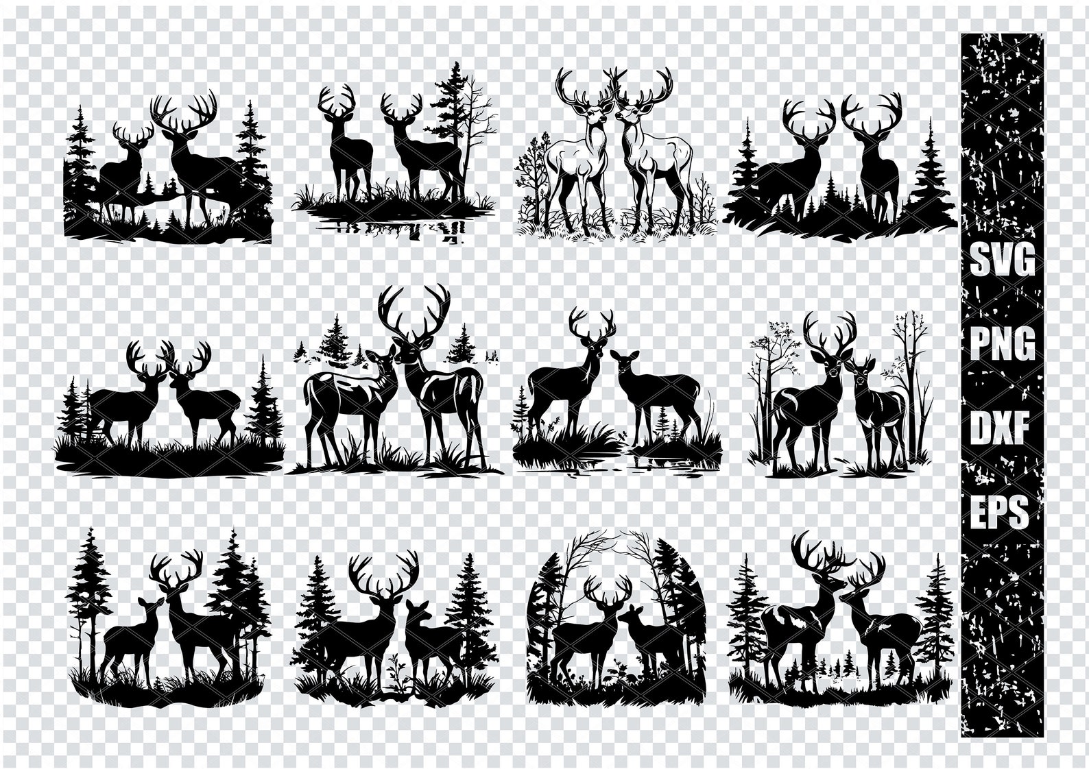 DEER SVG, DEER Clipart, Deer Svg Cut Files for Cricut, Mountain Svg ...