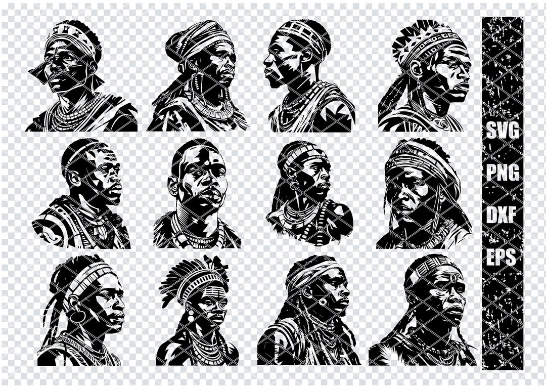 INDIGENOUS AFRICAN MAN Svg, Native Tribal Black Male Svg Files for ...