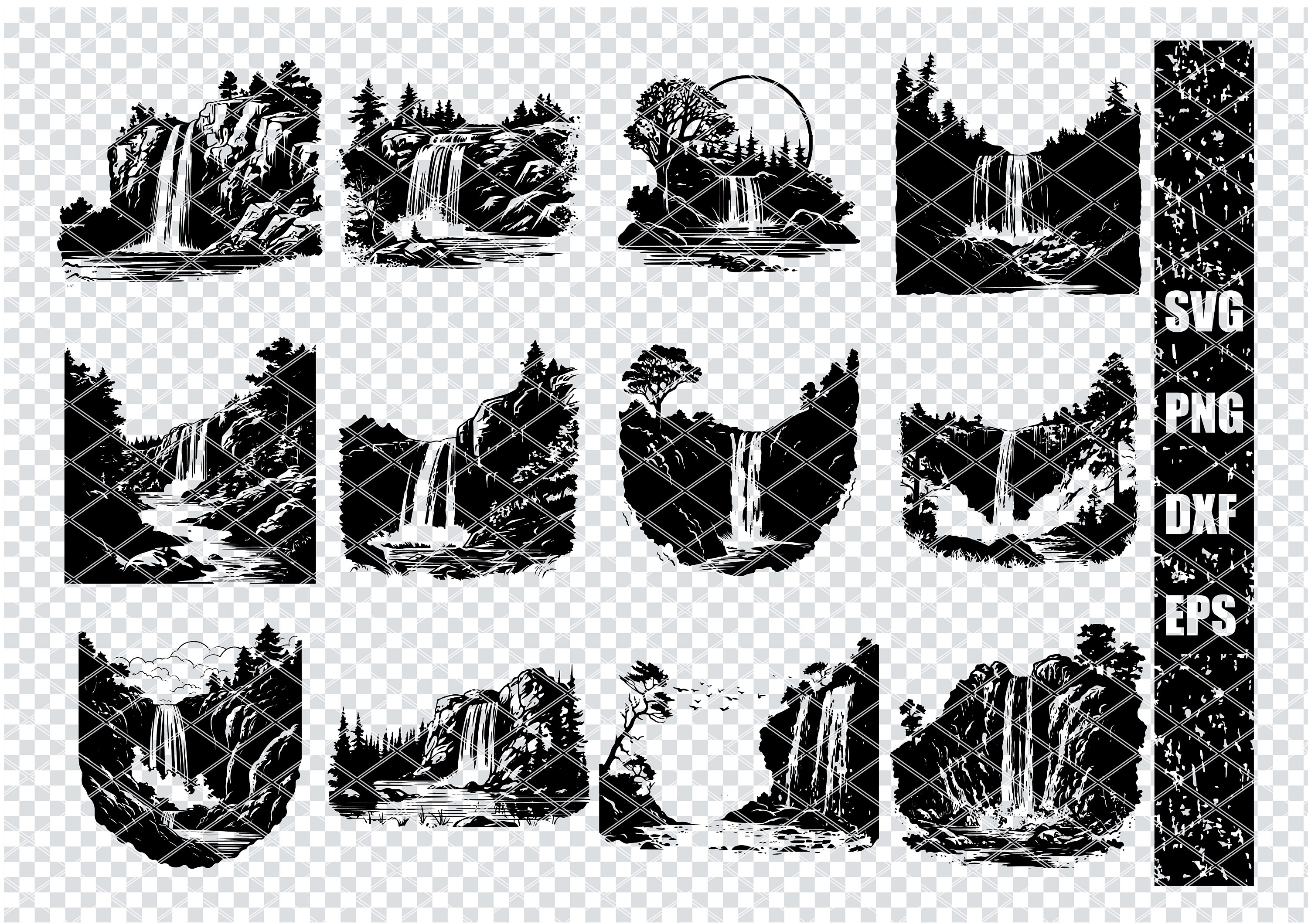 FALLING SPRING FALLS Svg, Spring Falls Waterfall Svg Files for Cricut ...