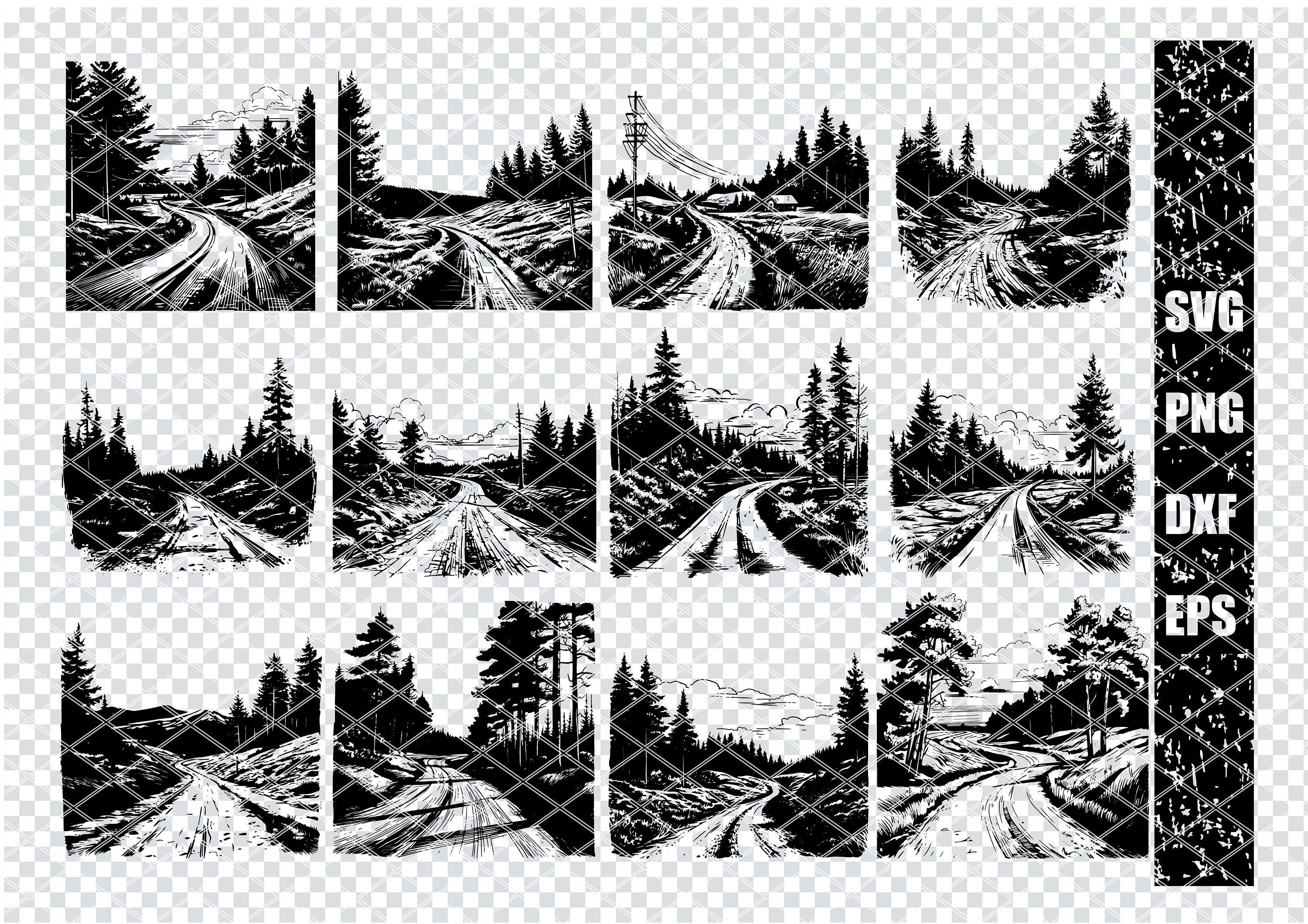 COUNTRY DIRT ROAD Svg, off Road Route Svg Files for Cricut, Gravel Road ...