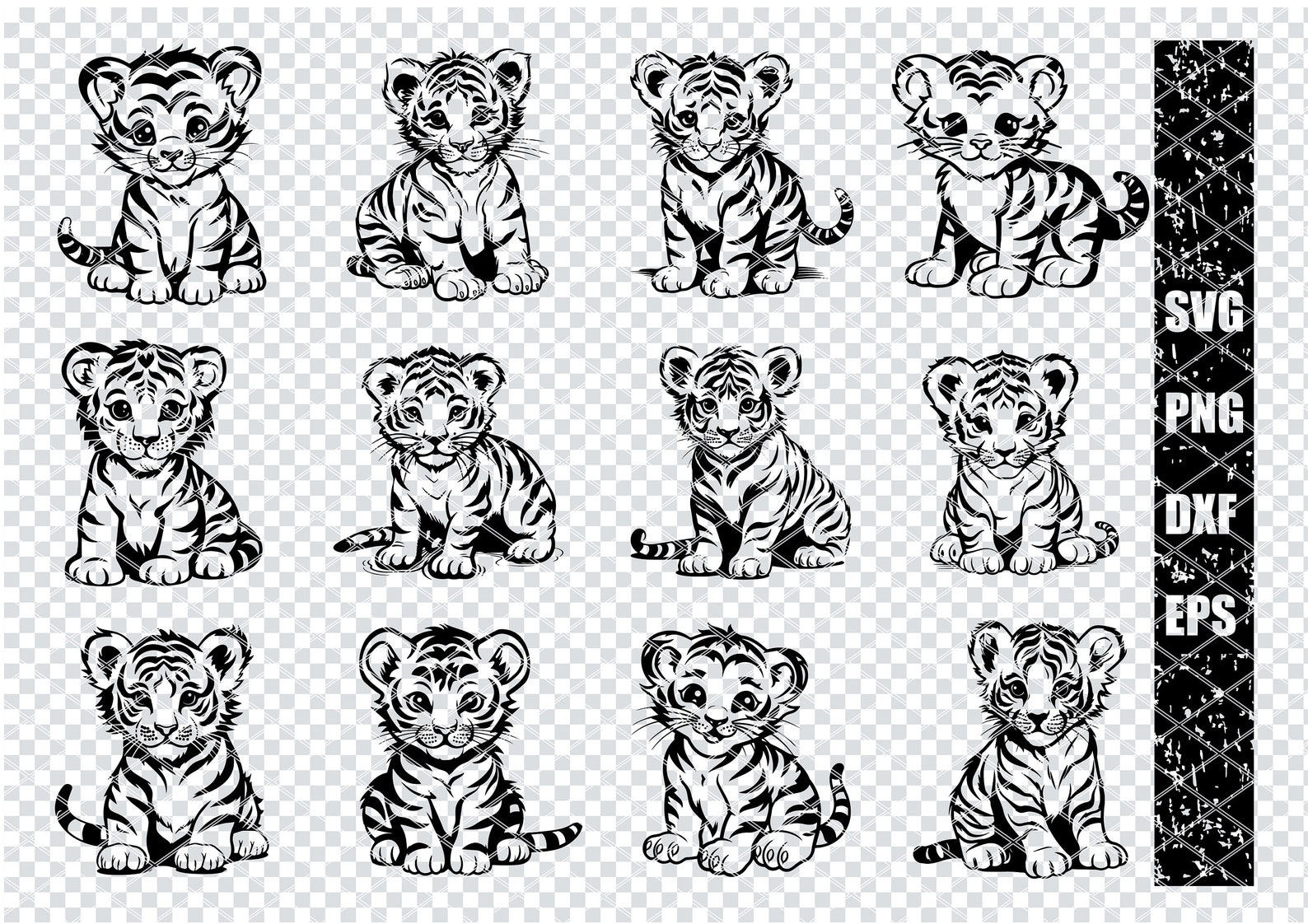 CUTE BABY TIGER Svg, Adorable Tiger Svg Files for Cricut, Tiger Baby ...