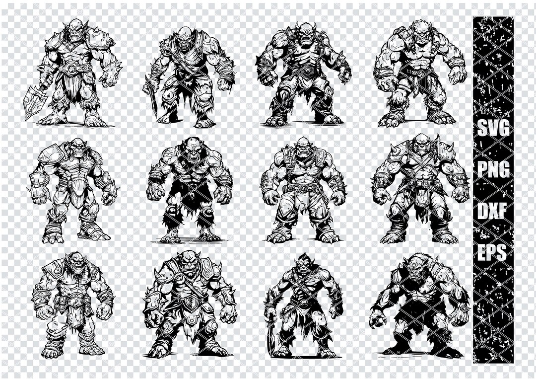 ORC CREATURE SVG, Folklore Orc Svg Files for Cricut, Fantasy Orc ...