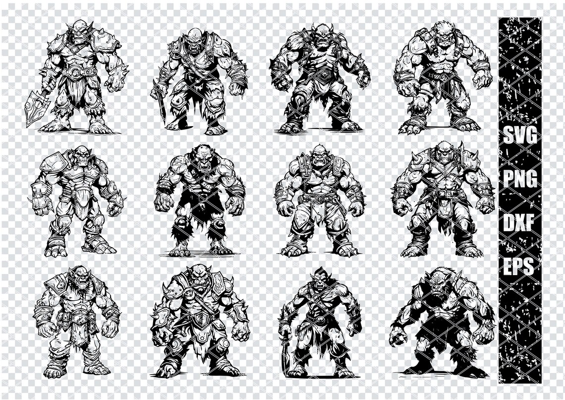 ORC CREATURE SVG, Folklore Orc Svg Files for Cricut, Fantasy Orc ...