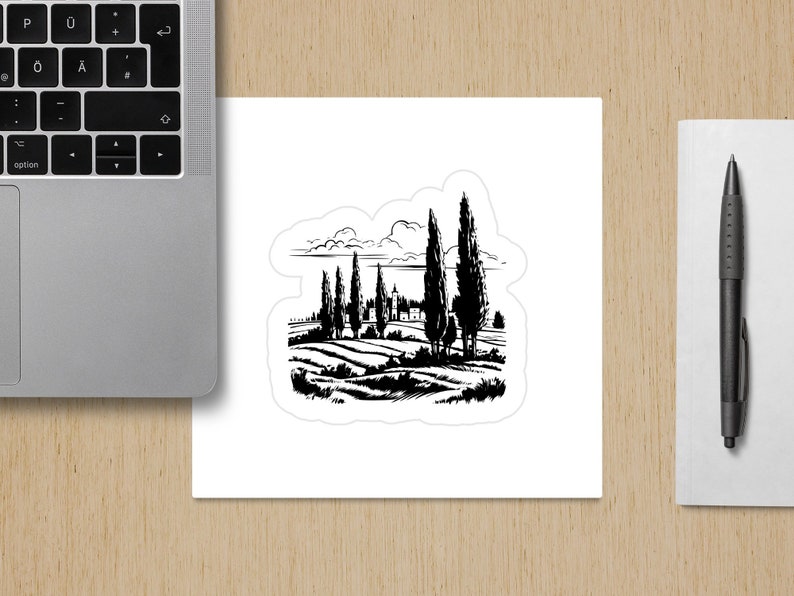 ITALIAN CYPRESS TREE Svg, Tuscany Pine Svg Files for Cricut, Italian ...