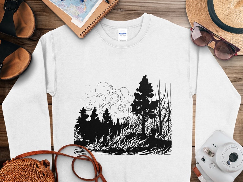 FOREST WILDFIRE SVG, Forest Bushfire Svg Files for Cricut, Forest Fire ...