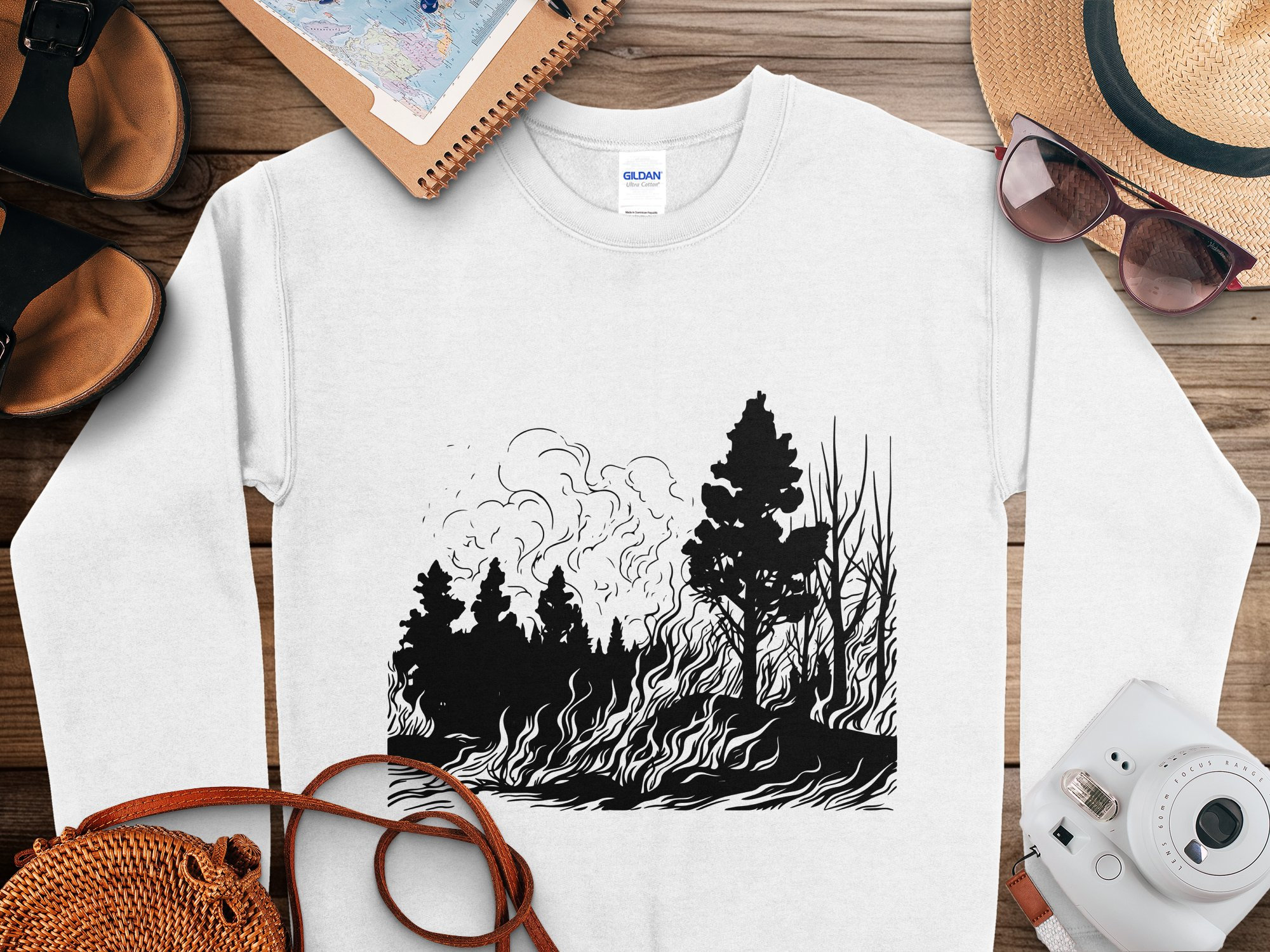 FOREST WILDFIRE SVG, Forest Bushfire Svg Files for Cricut, Forest Fire ...