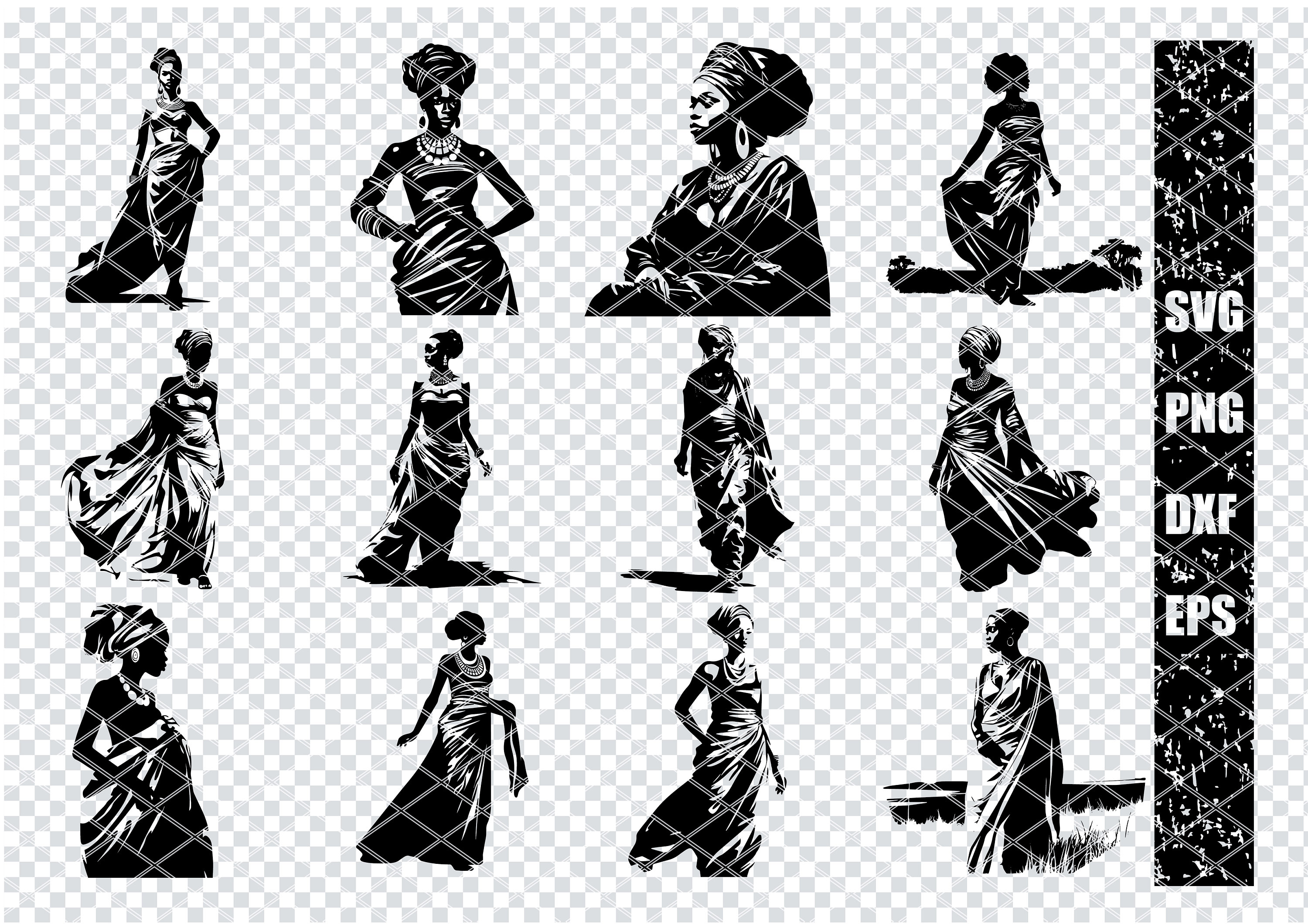 AFRICAN WOMAN SVG, Black Afro Woman Svg Files for Cricut, Caribbean ...