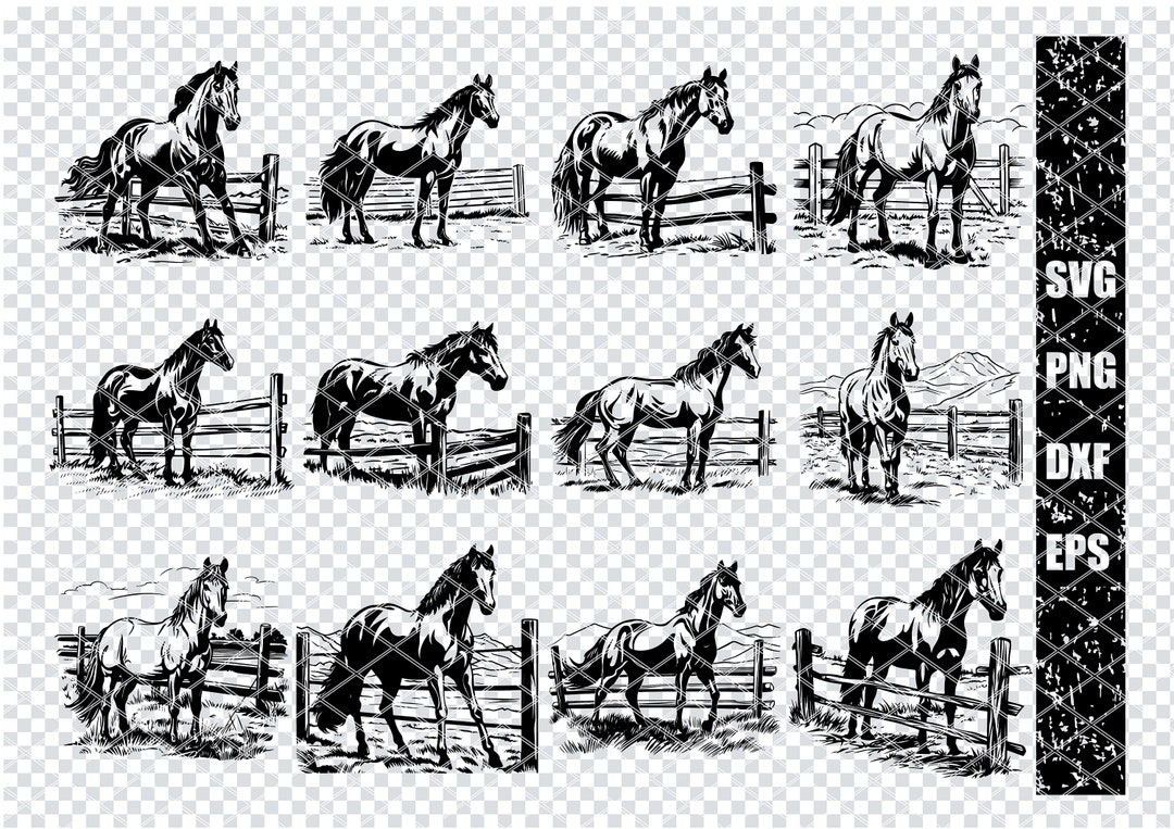 HORSE FARM RANCH Svg, Rustic Horse Barn Svg Files for Cricut, Rural ...