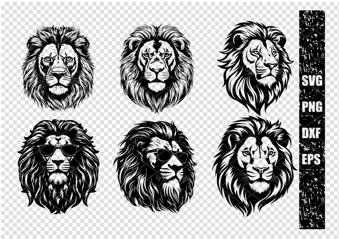 LION HEAD SVG, Lion Head Svg, Lion Clipart, Lion Head Svg Cut File for ...