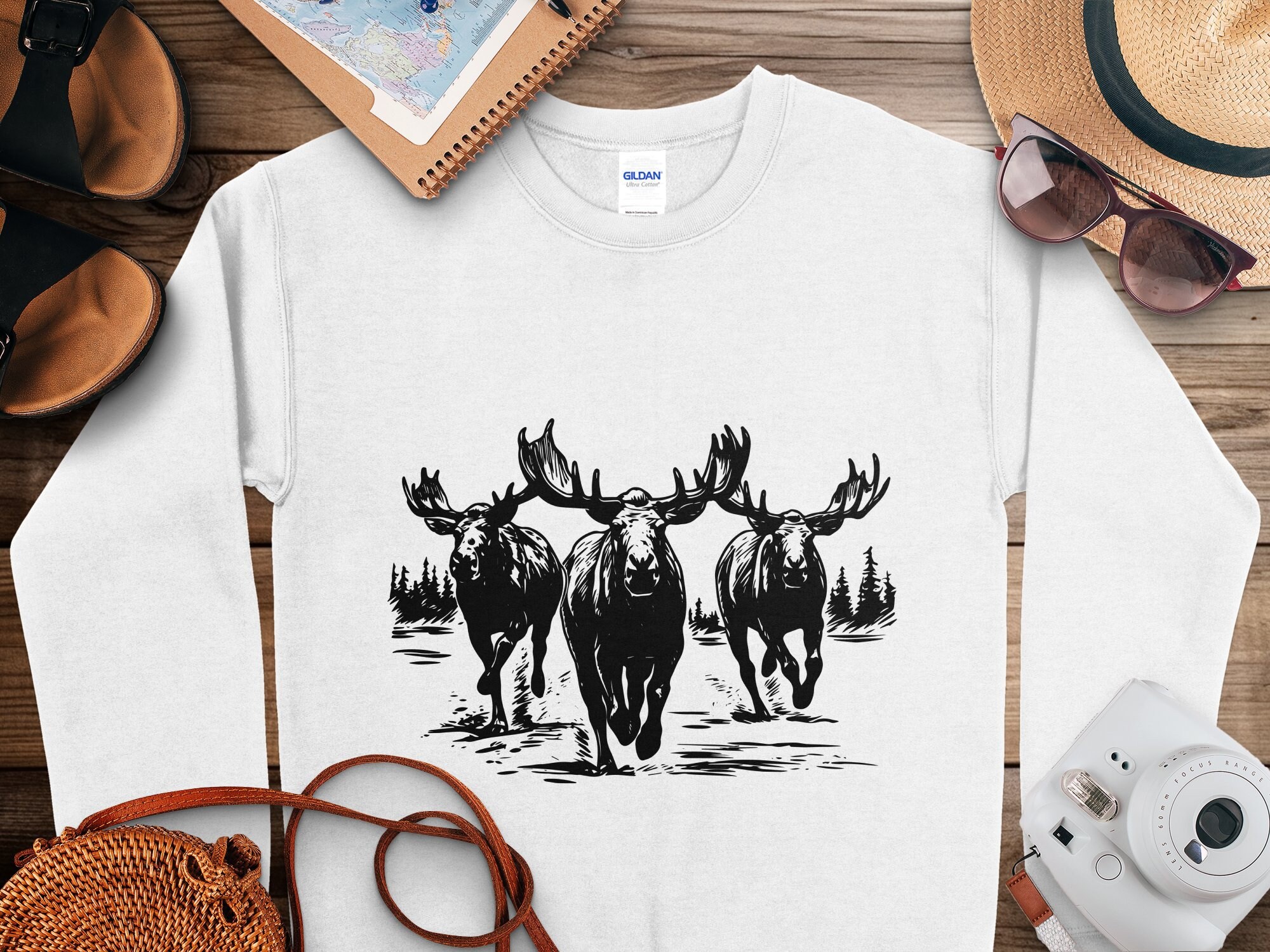 RUNNING MOOSE CHARGE Svg, Moose Gallop Svg Files for Cricut, Moose ...
