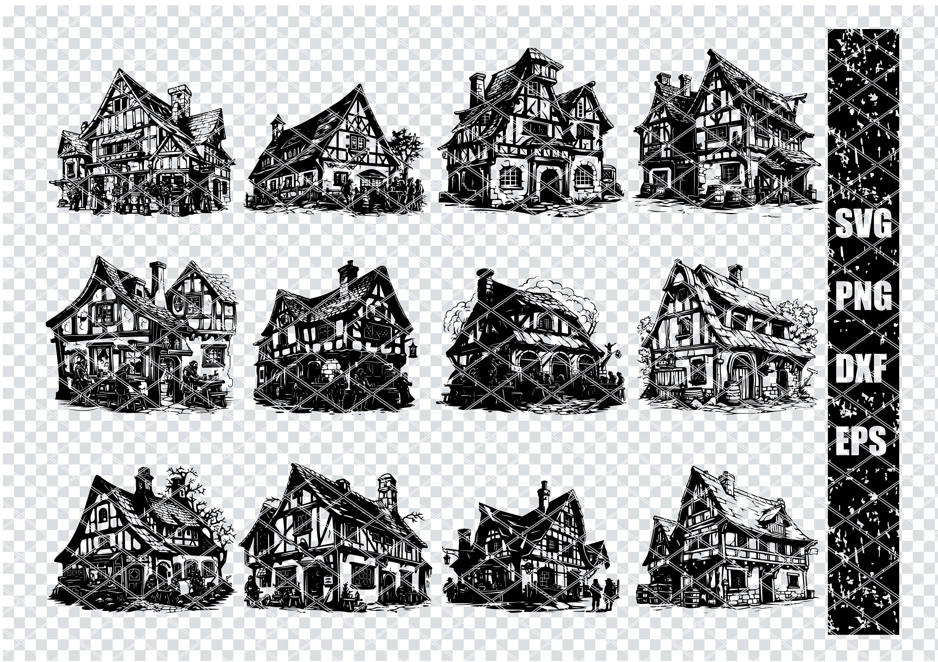 MEDIEVAL TAVERN SVG, Rustic Medieval Inn Svg Files for Cricut, Medieval ...