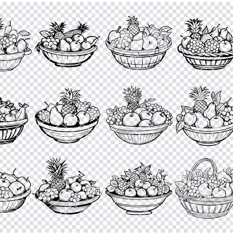 Obstkorb clipart - Etsy.de