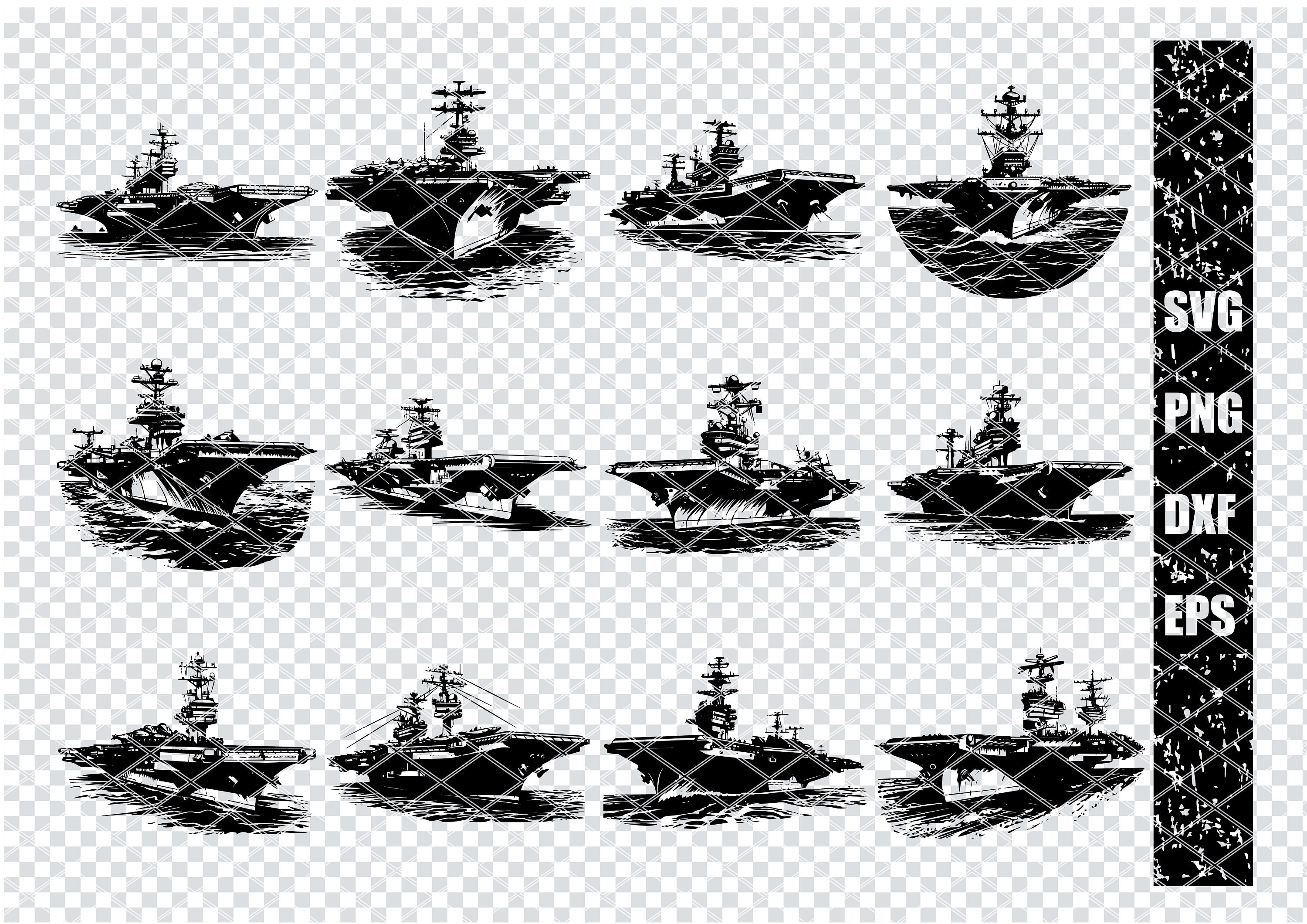 NAVAL AIRCRAFT CARRIER Svg, Us Warship Vessel Svg Files for Cricut ...
