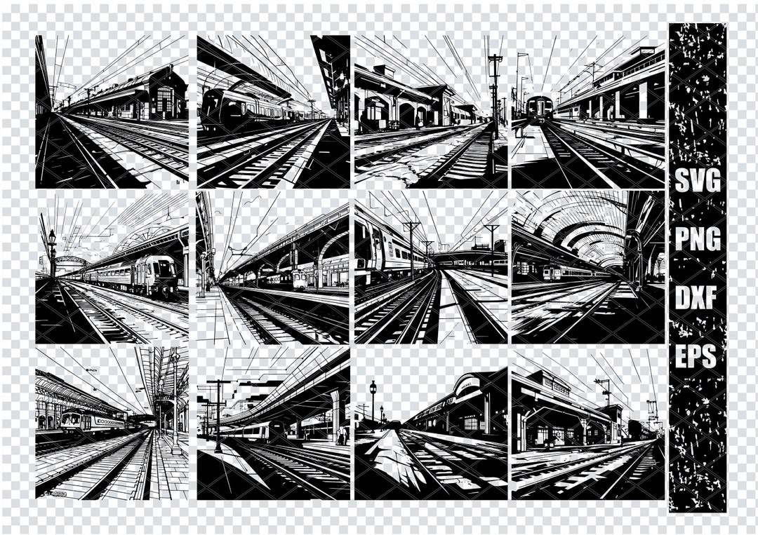 TRAIN RAILWAY SVG, Train Railway Svg Files for Cricut, Metro Train ...