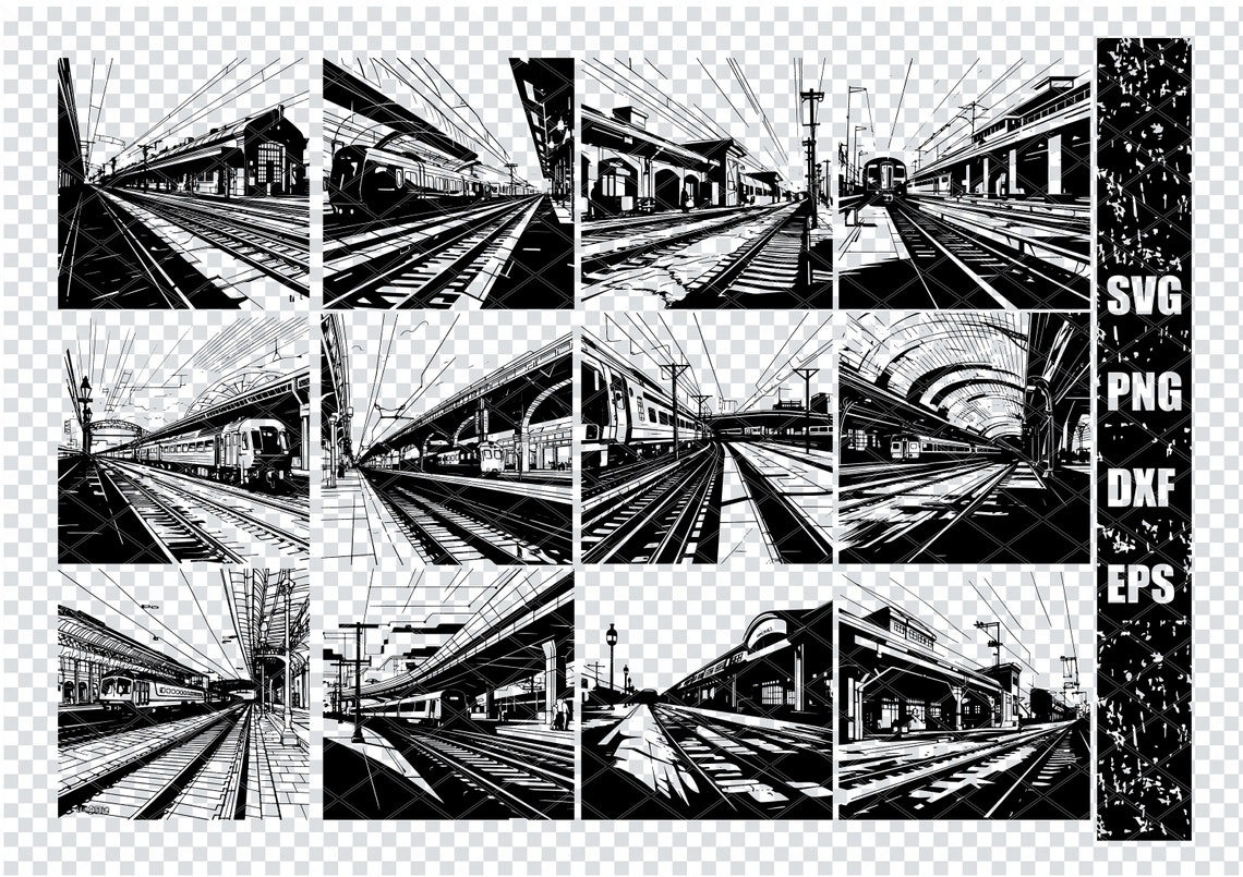 TRAIN RAILWAY SVG, Train Railway Svg Files for Cricut, Metro Train ...