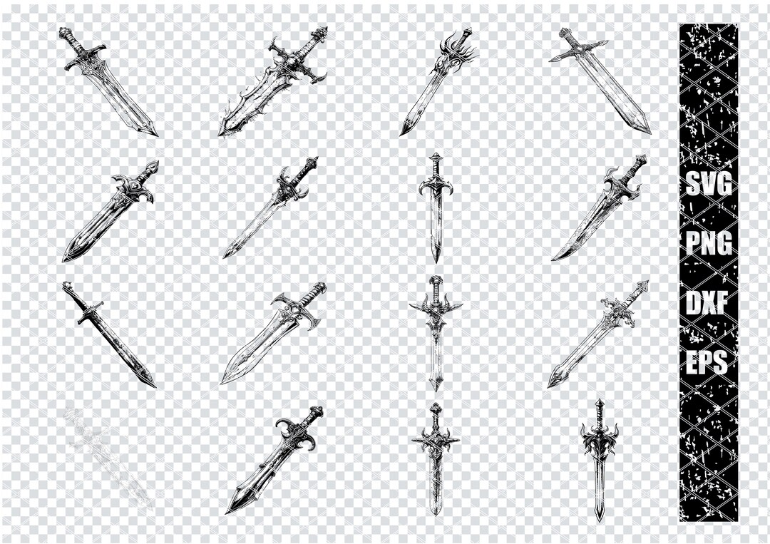 FANTASY SWORD SVG, Fantasy Sword Svg Files for Cricut, Fantasy Sword ...