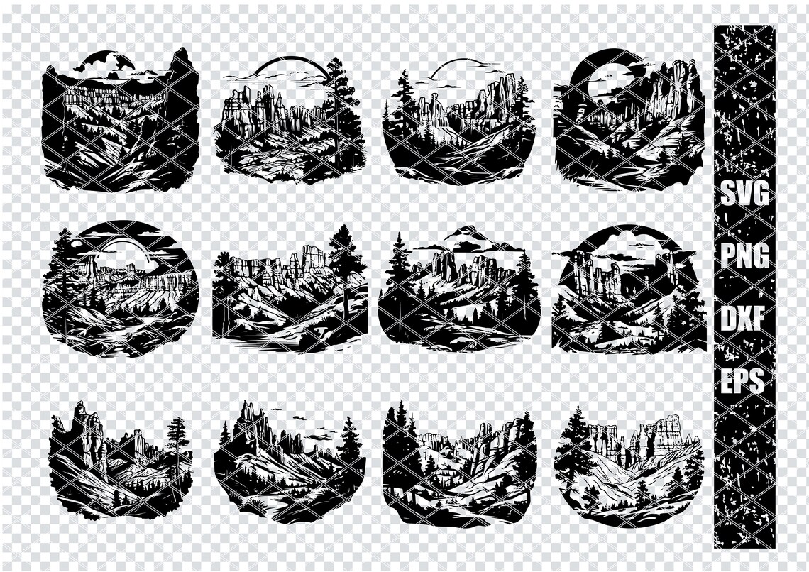 BRYCE CANYON NATIONAL Park Svg, Bryce Canyon Park Svg Files for Cricut ...