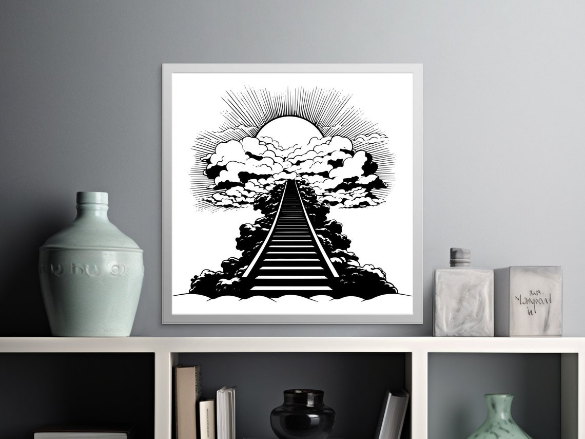STAIRWAY to HEAVEN Svg, HEAVENLY Stairway Svg Files for Cricut, Divine ...