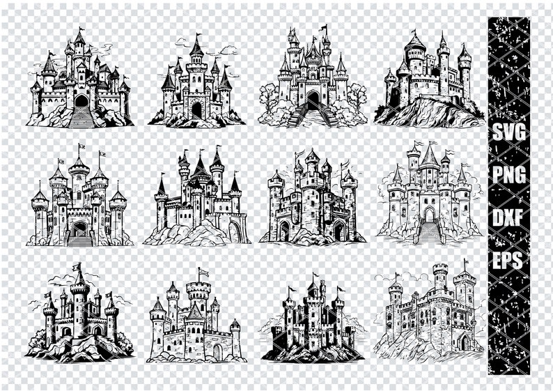 MEDIEVAL CASTLE FORTRESS Svg, Castle Citadel Svg Files for Cricut ...