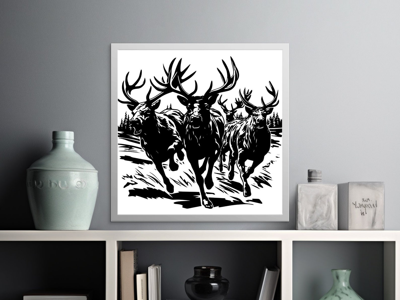 RUNNING ELK CHARGE Svg, Elk Gallop Svg Files for Cricut, Elk Sprint ...