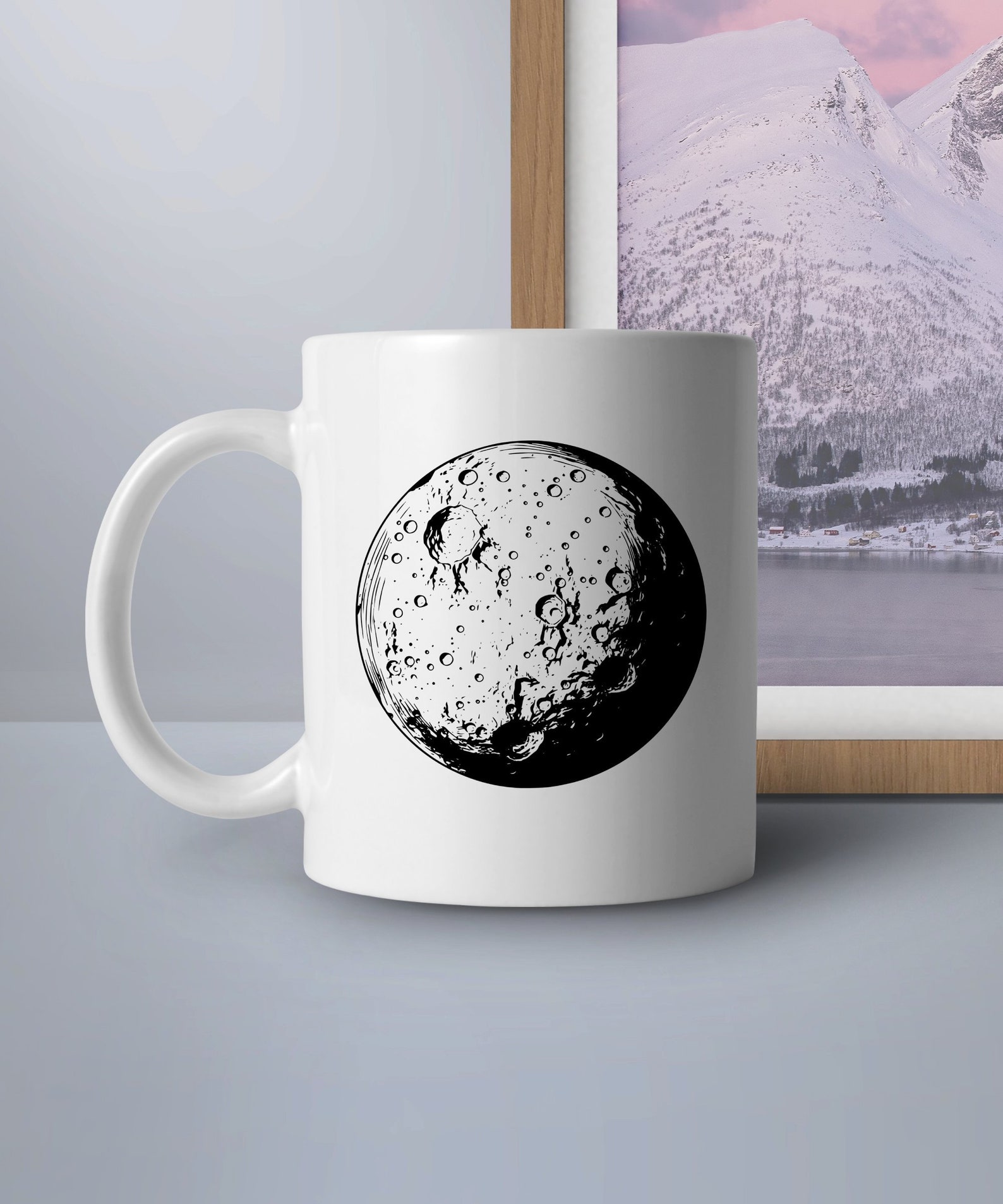FULL MOON SVG, Lunar Moonlight Svg Files for Cricut, Moon With Crater ...