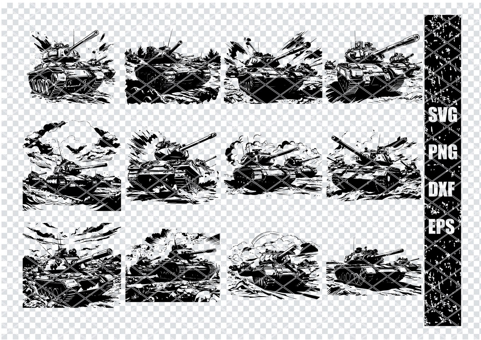 TANKS WARFARE SVG, Tanks Battle Svg Files for Cricut, Armored Tank ...