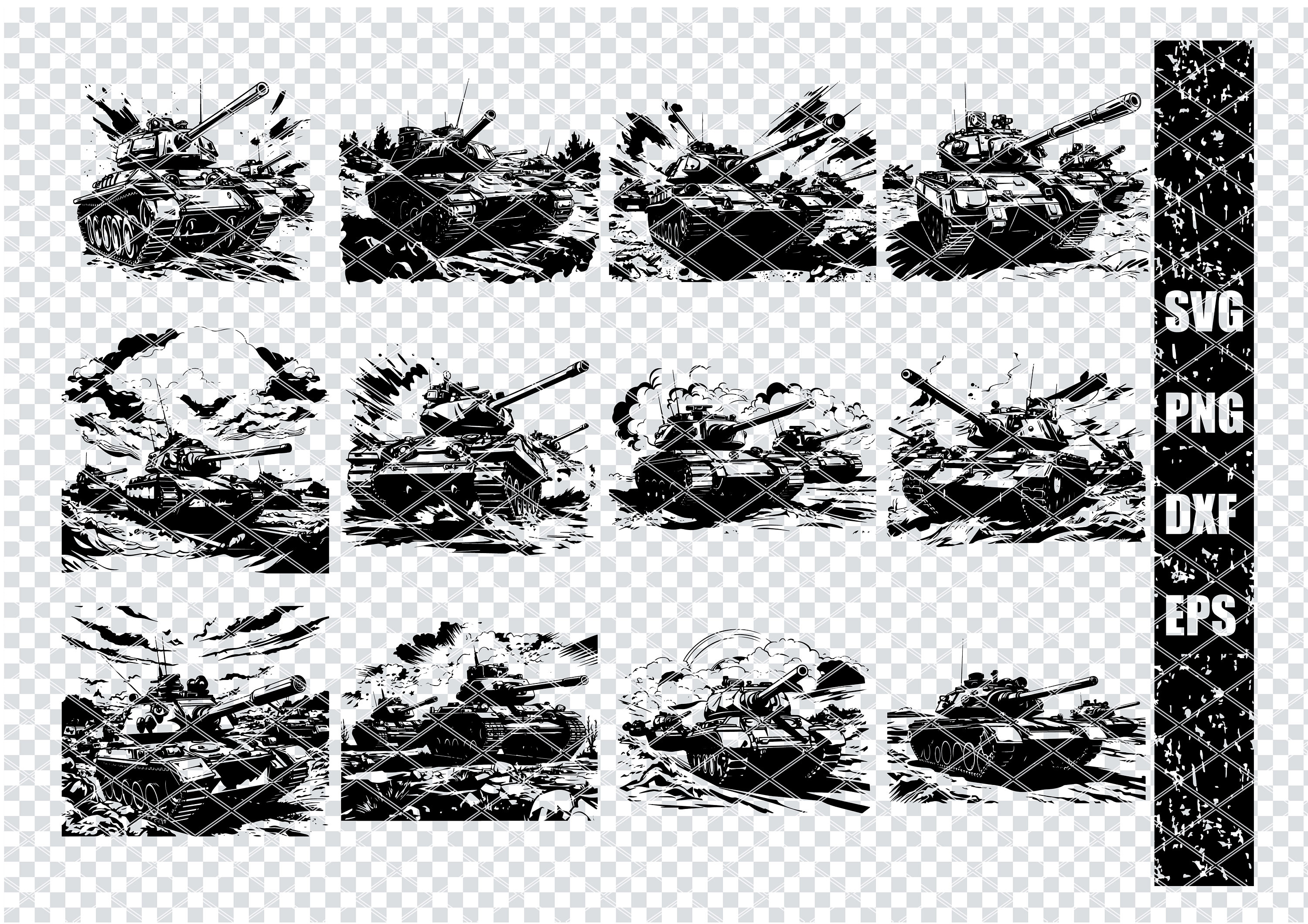 TANKS WARFARE SVG, Tanks Battle Svg Files for Cricut, Armored Tank ...