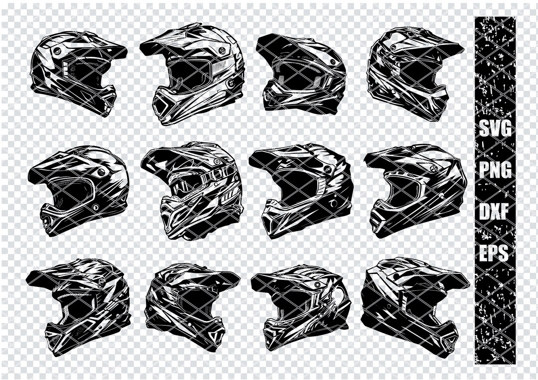 DIRT BIKE HELMET Svg, Motocross Helmet Svg Files for Cricut, Enduro ...
