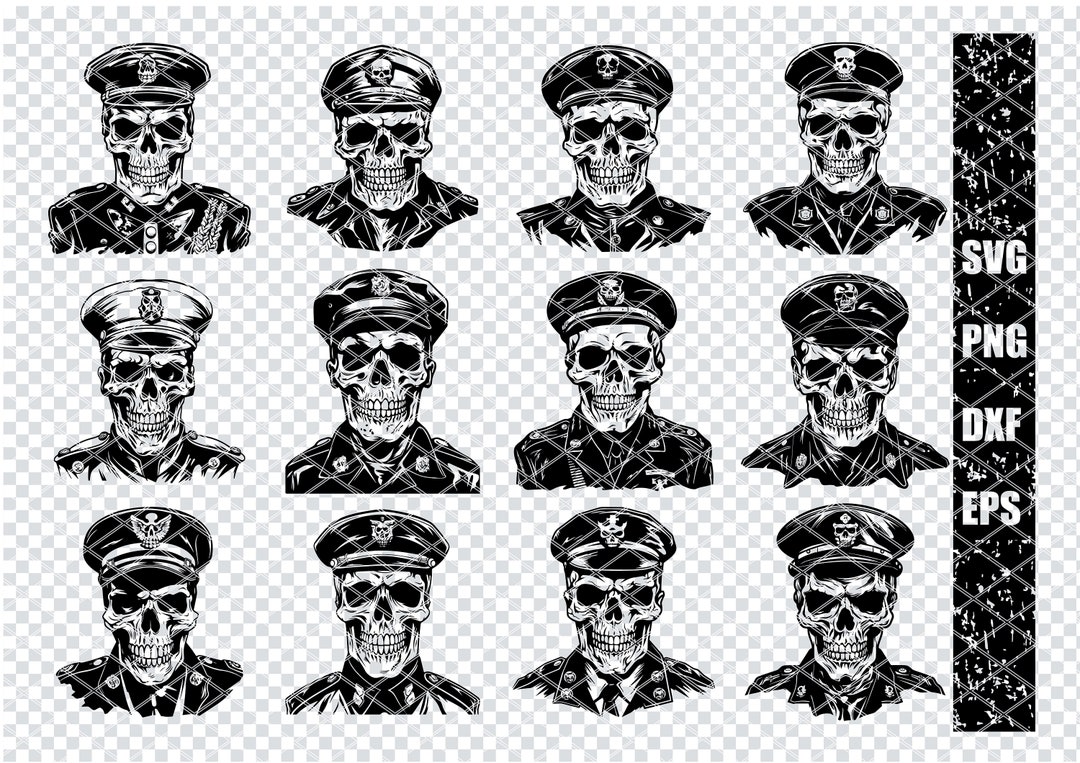 SKELETON ARMY GENERAL Svg, Skeleton Army Soldier Svg Files for Cricut ...
