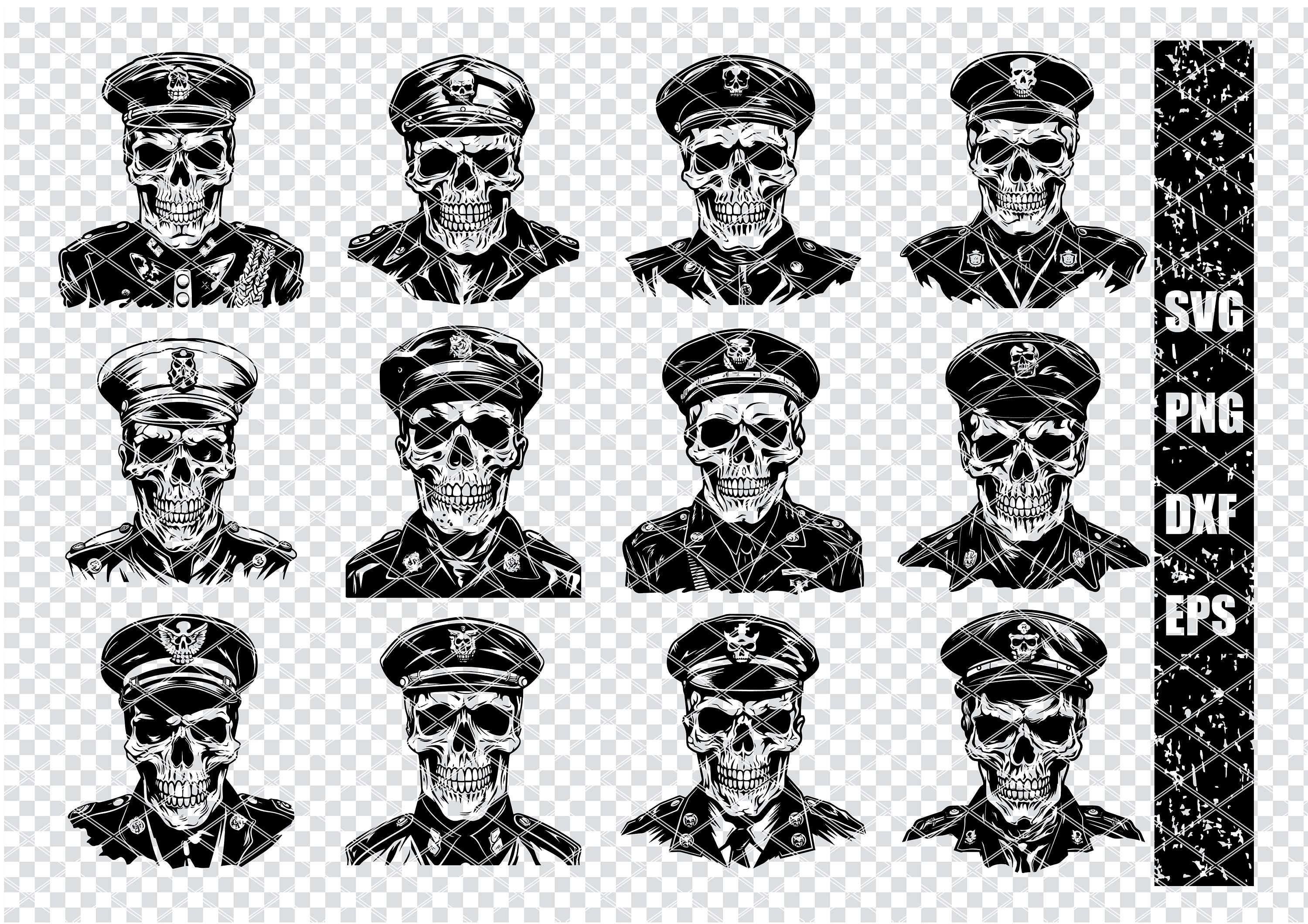 SKELETON ARMY GENERAL Svg, Skeleton Army Soldier Svg Files for Cricut ...