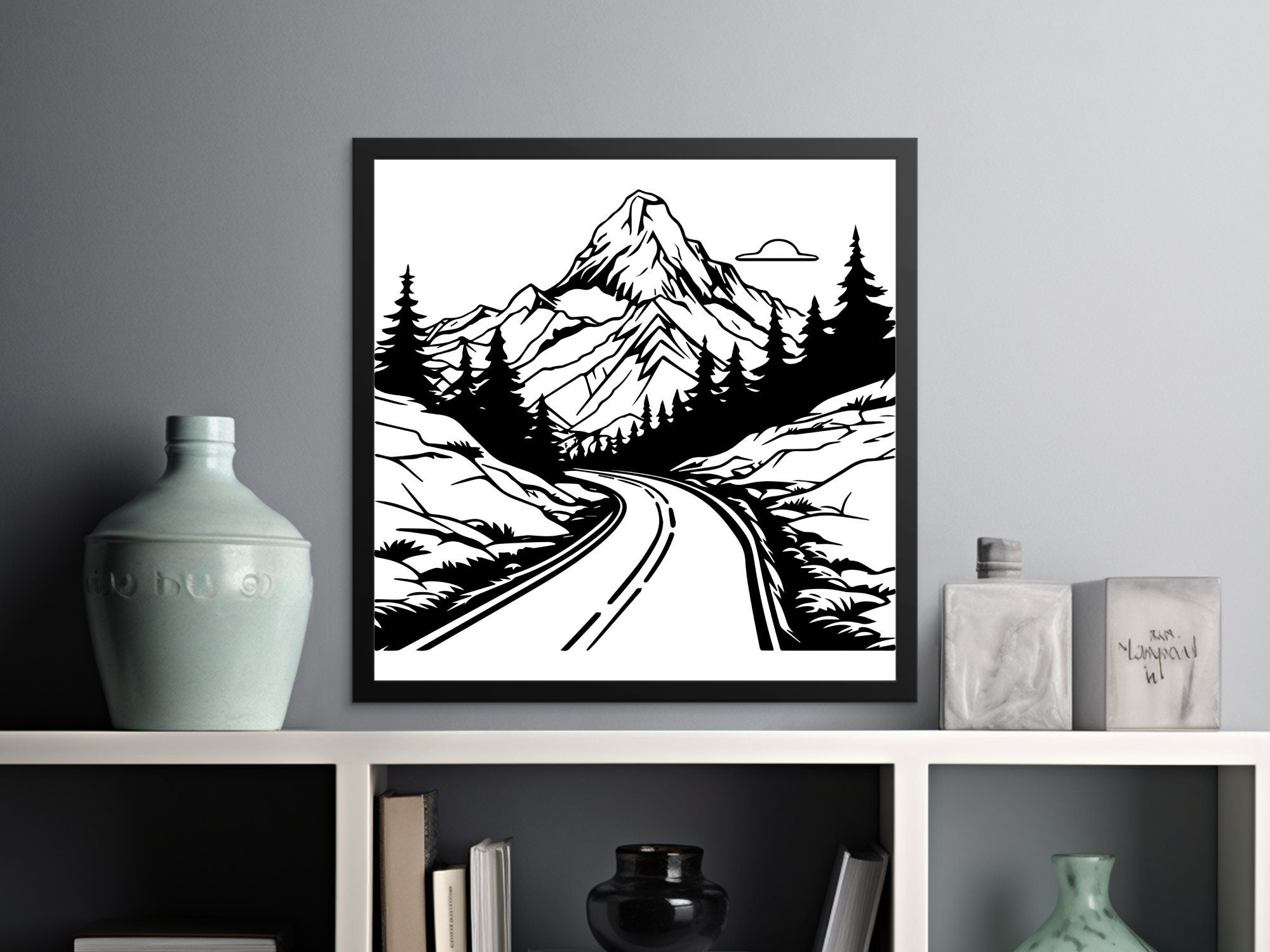 MOUNTAIN ROAD PASS Svg, Alpine Road Ridge View Svg Files for Cricut ...
