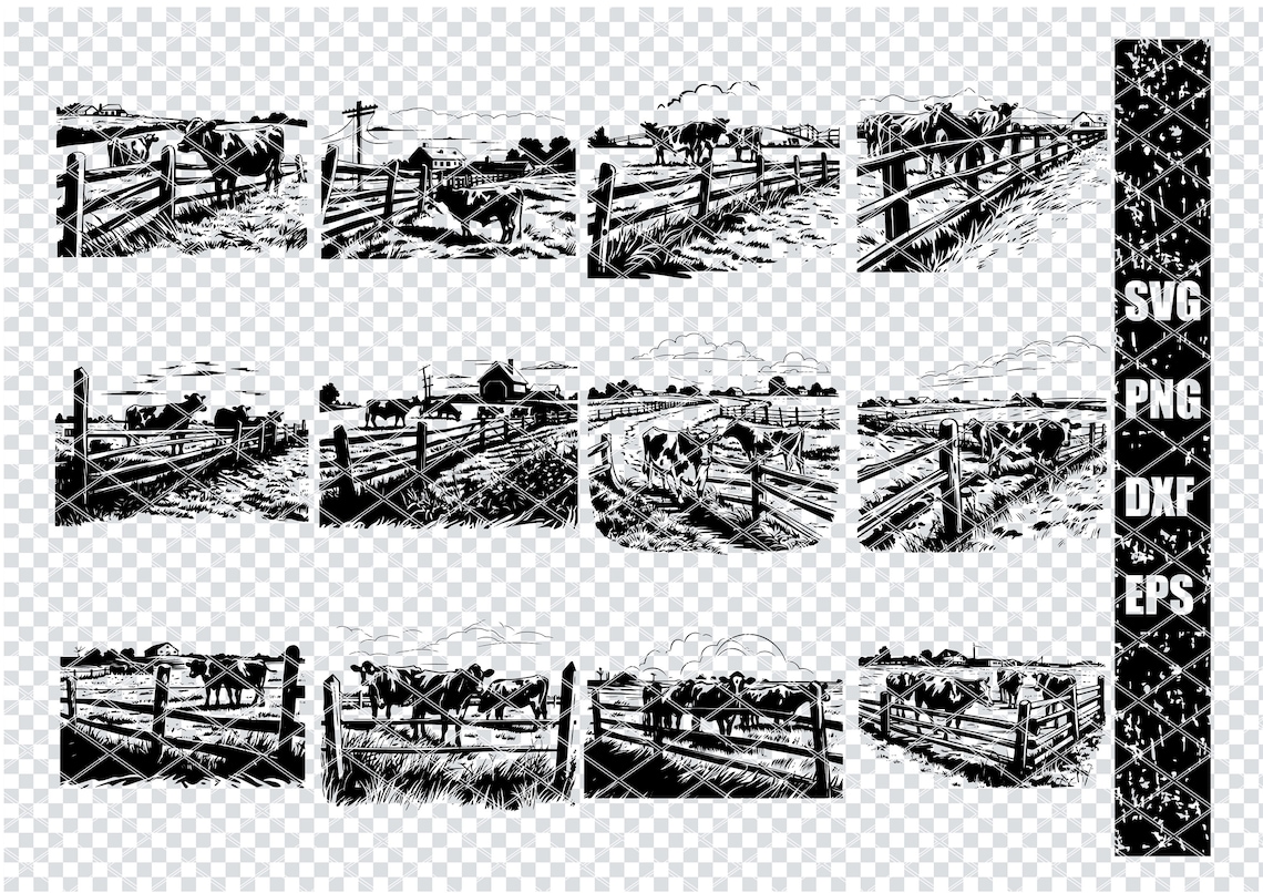 CATTLE COW FARM Svg, Cattle Cow Rustic Barn Svg Files for Cricut ...