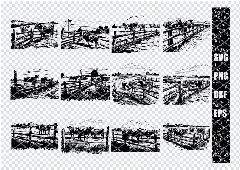 CATTLE COW FARM Svg, Cattle Cow Rustic Barn Svg Files for Cricut ...