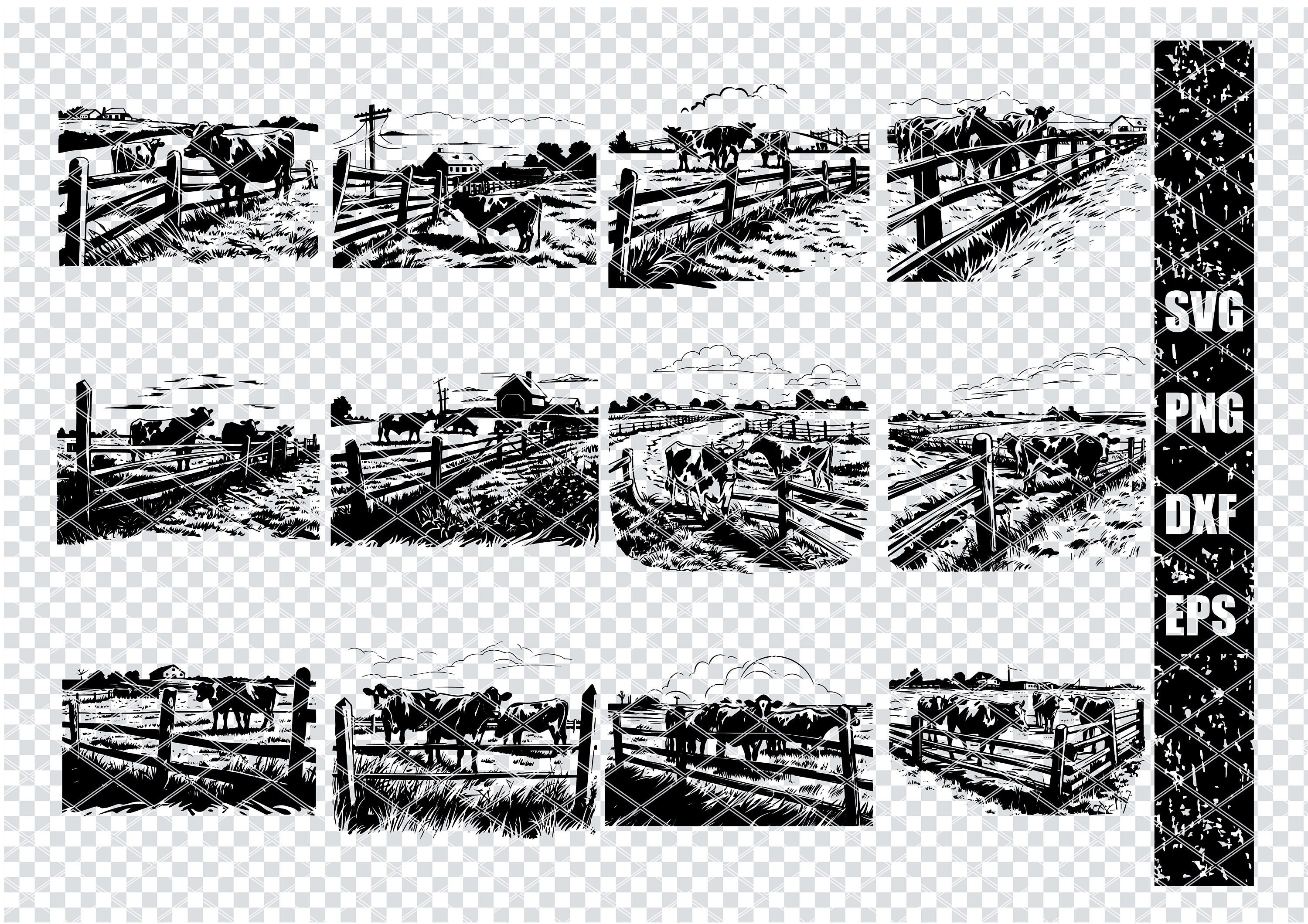 CATTLE COW FARM Svg, Cattle Cow Rustic Barn Svg Files for Cricut ...