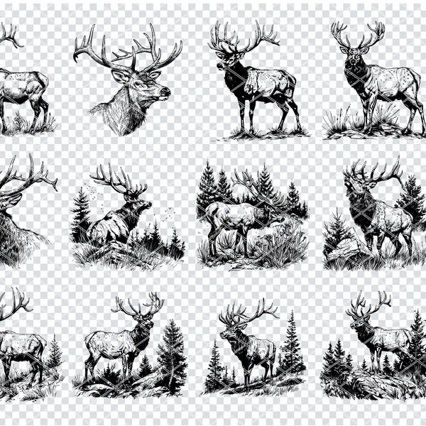 Elk Template - Etsy