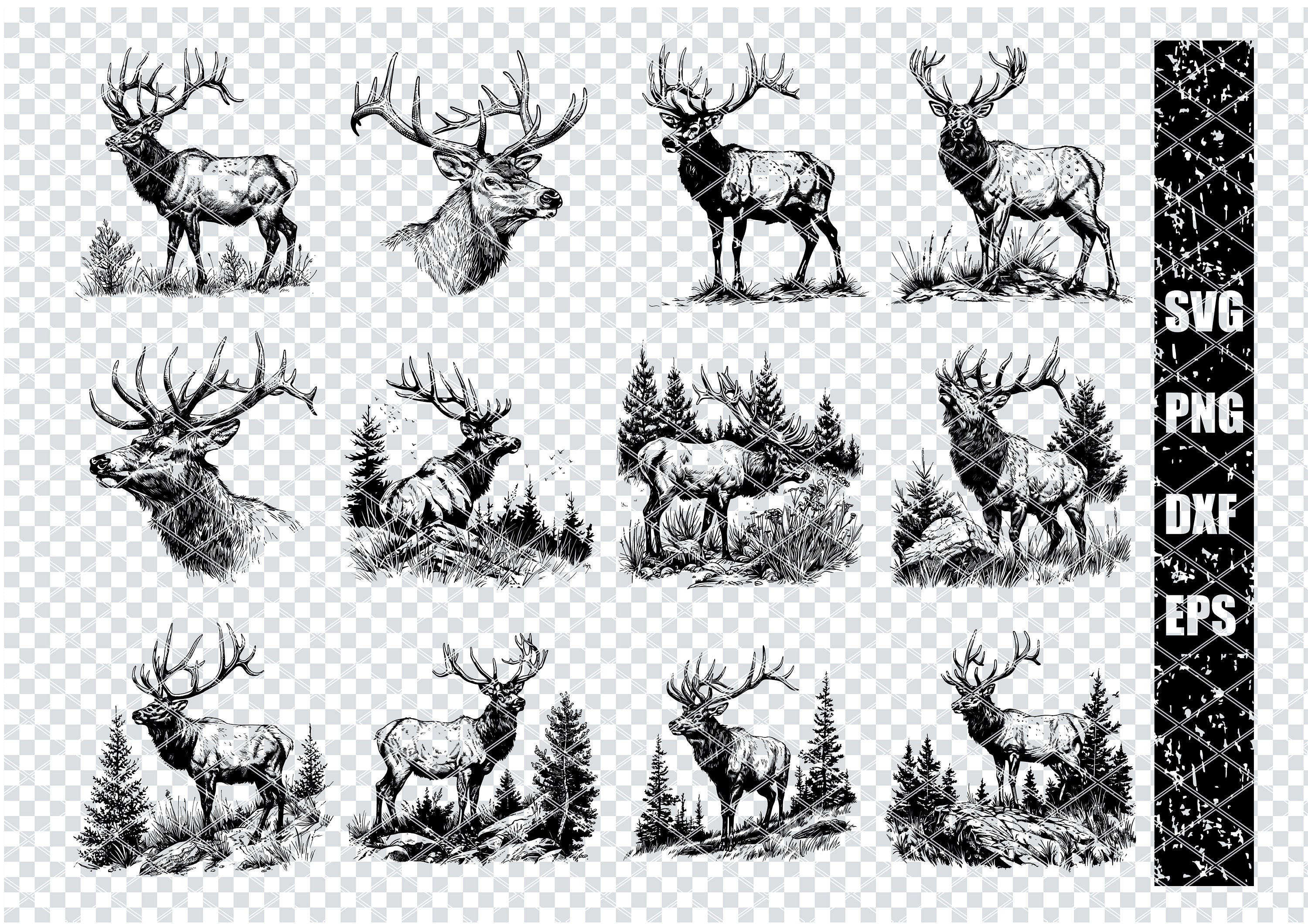 ELK SVG, ELK Svg Files for Cricut, Elk Clipart, Laser Cut Files - Etsy
