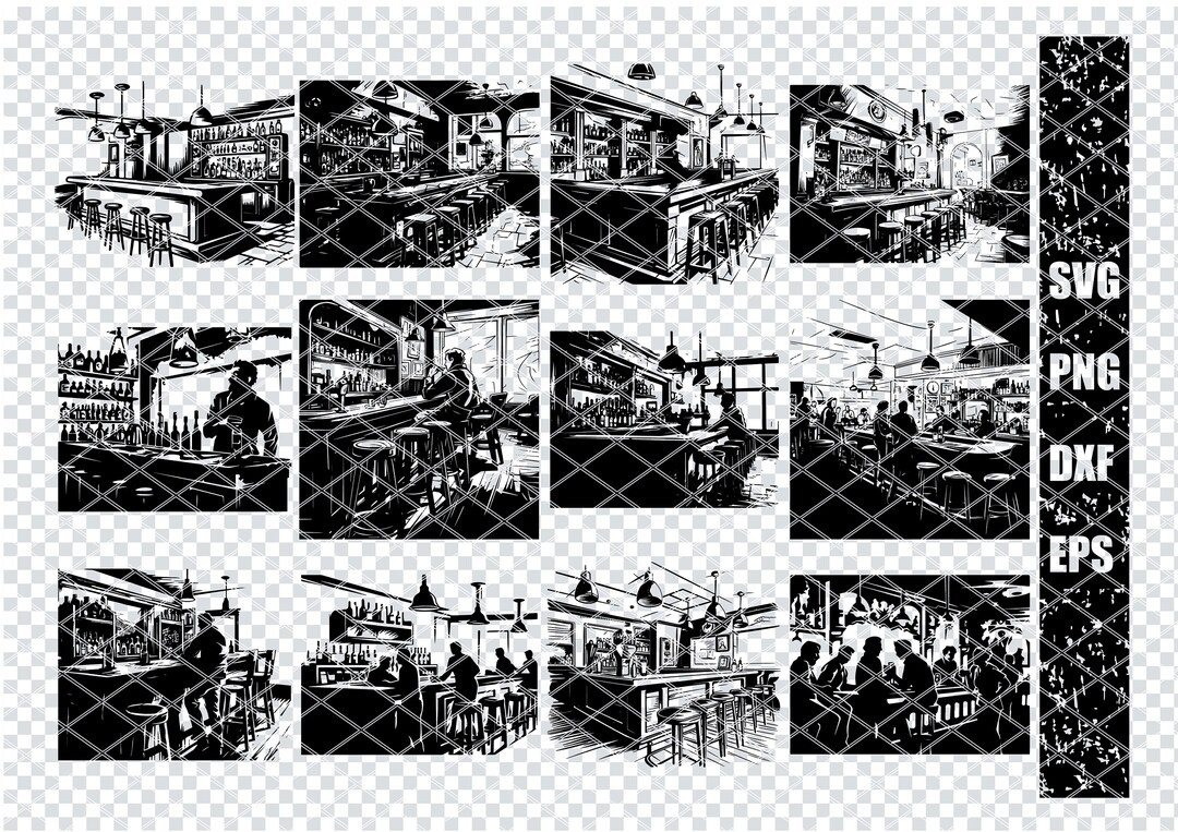 WINE BAR SVG, Brewery Svg Files for Cricut, Tavern Bar Clipart, Laser ...