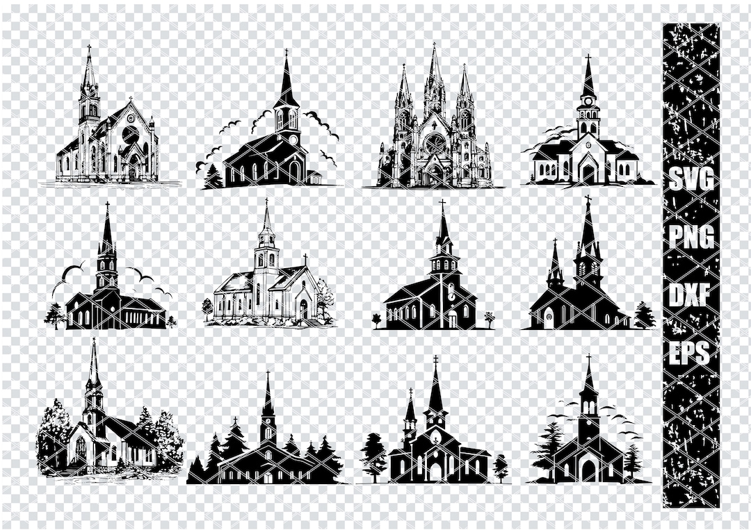 CHURCH SVG, CHURCH Svg Files for Cricut, Church Clipart, Laser Cut ...