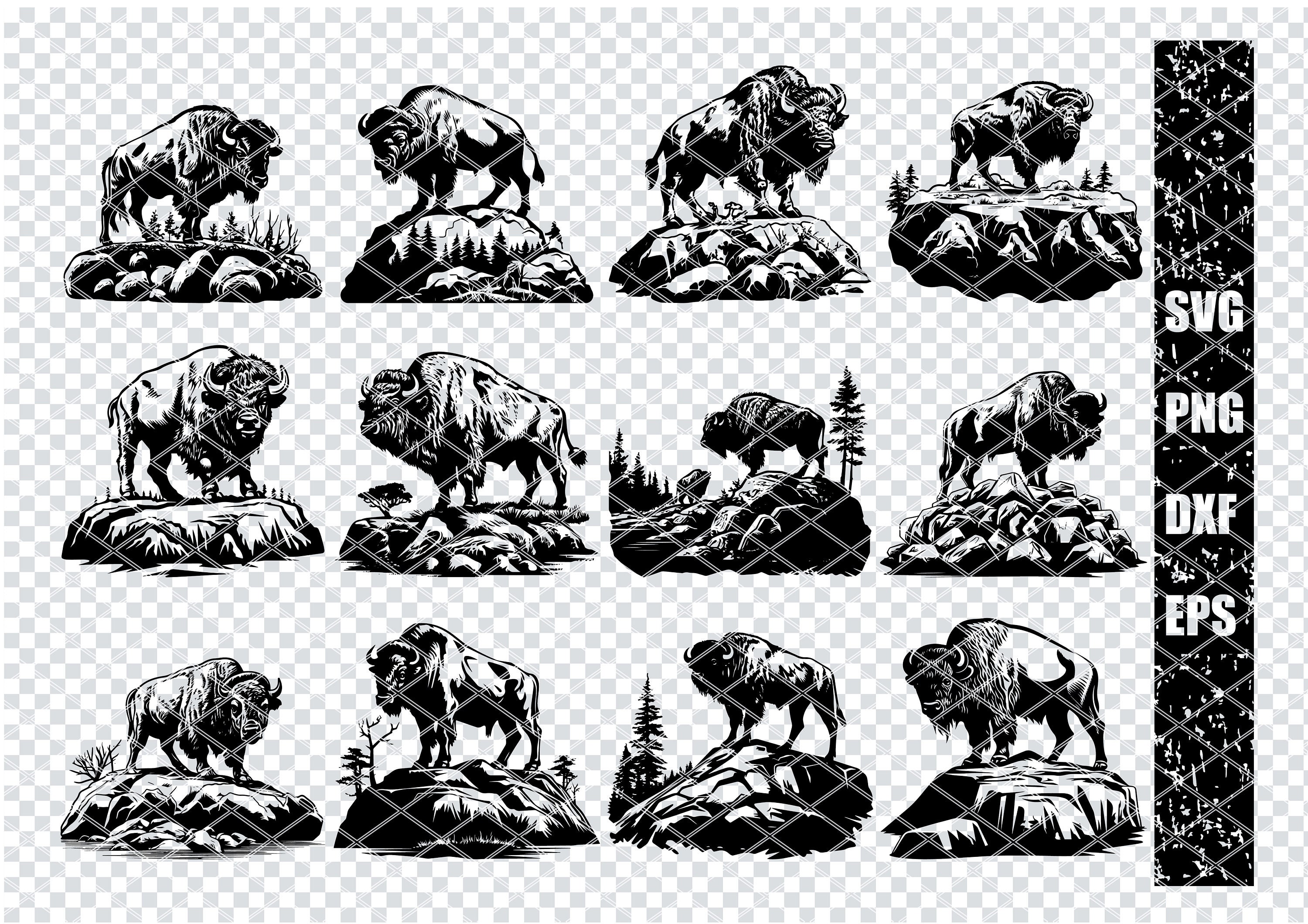 BISON SVG, BISON Clipart, Wild Bison Svg, Bison Svg Cut Files for ...