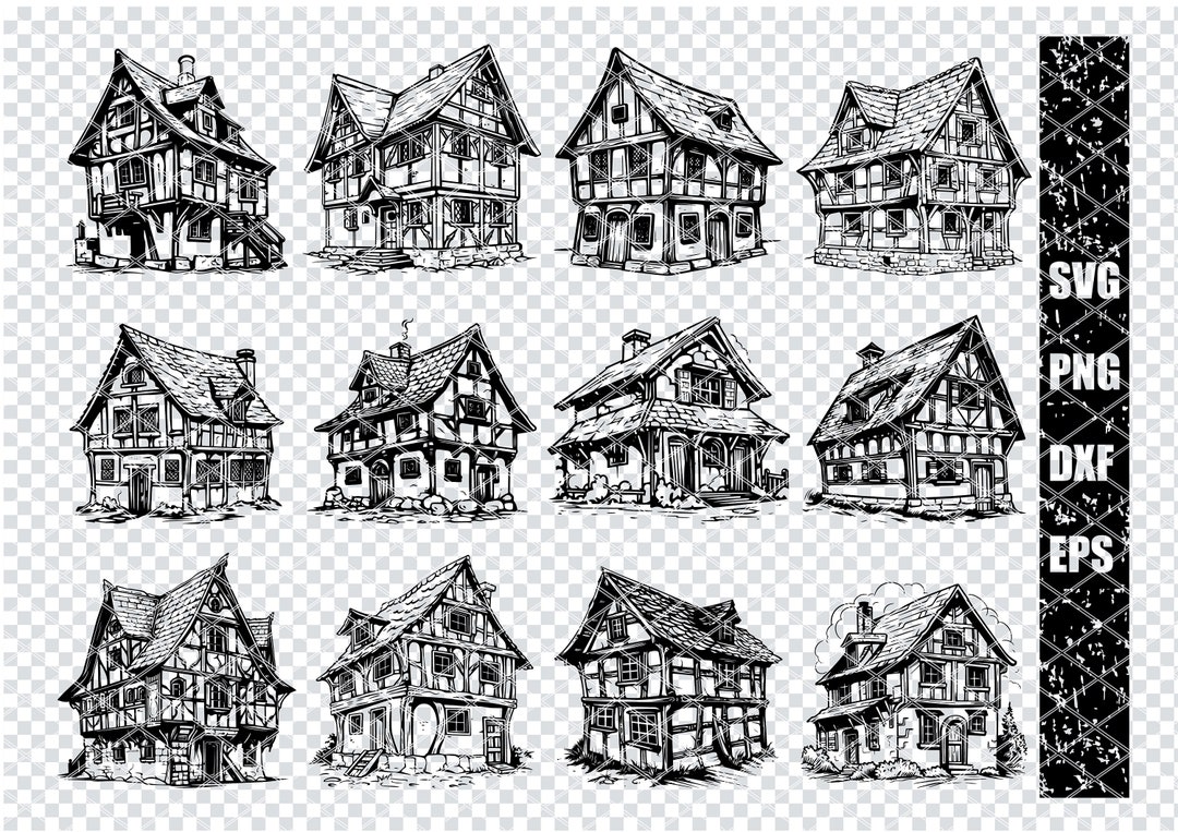 ANCIENT MEDIEVAL HOUSE Svg, Middle Age House Svg Files for Cricut ...