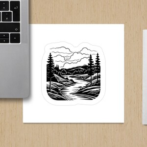 RIVER SCENE SVG, Forest Lake Svg Files for Cricut, River Scene Clipart ...