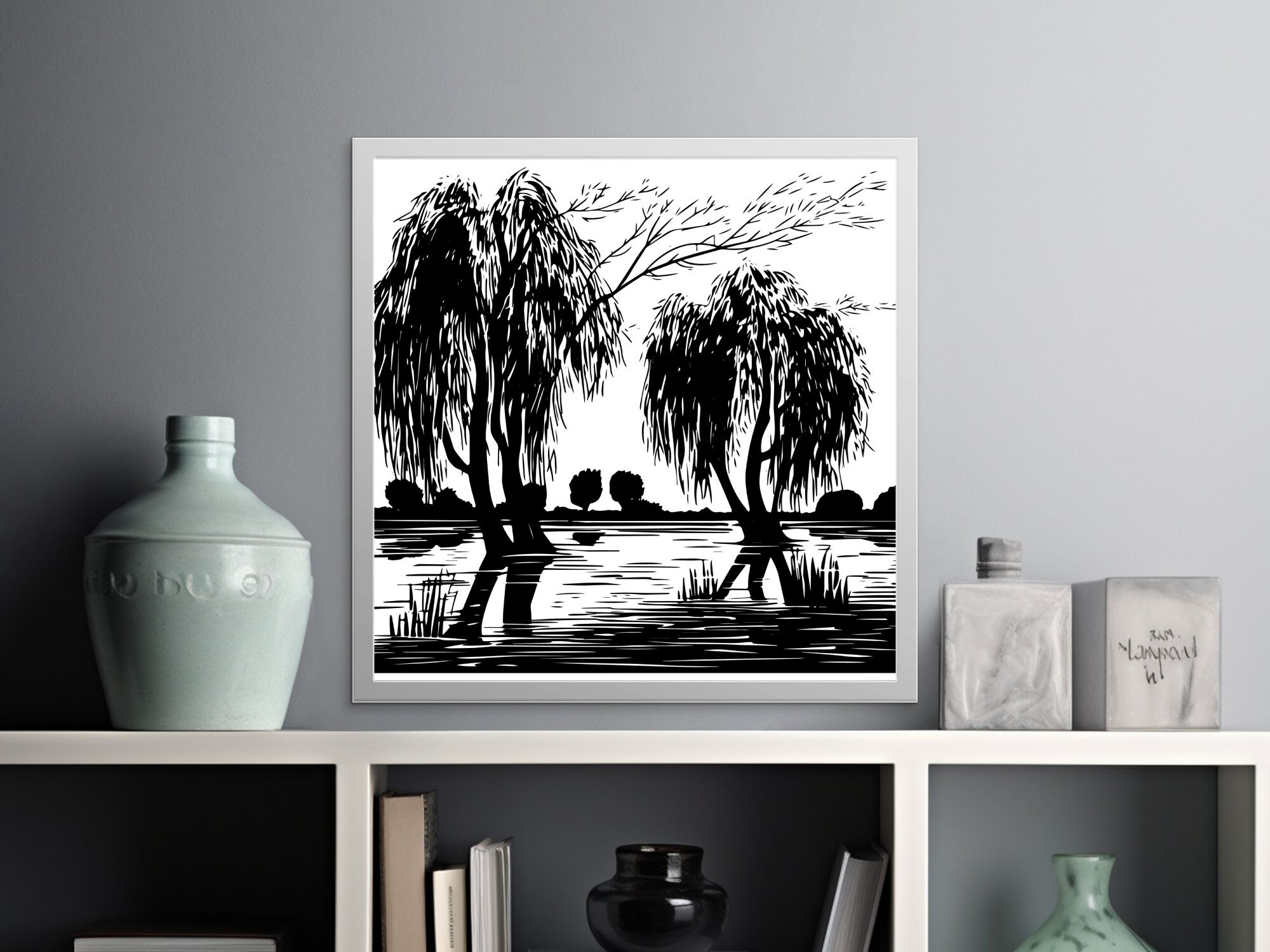 WILLOW SALIX TREE Svg, Swamp Willow Tree Svg Files for Cricut, Marsh ...