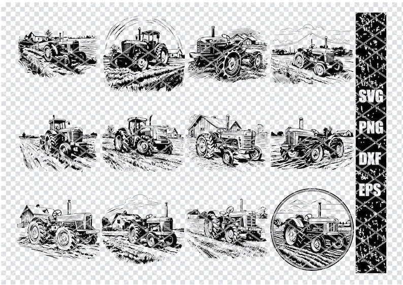 RUSTIC FARM TRACTOR Svg, Rustic Ranch Tractor Svg Files for Cricut, Old ...