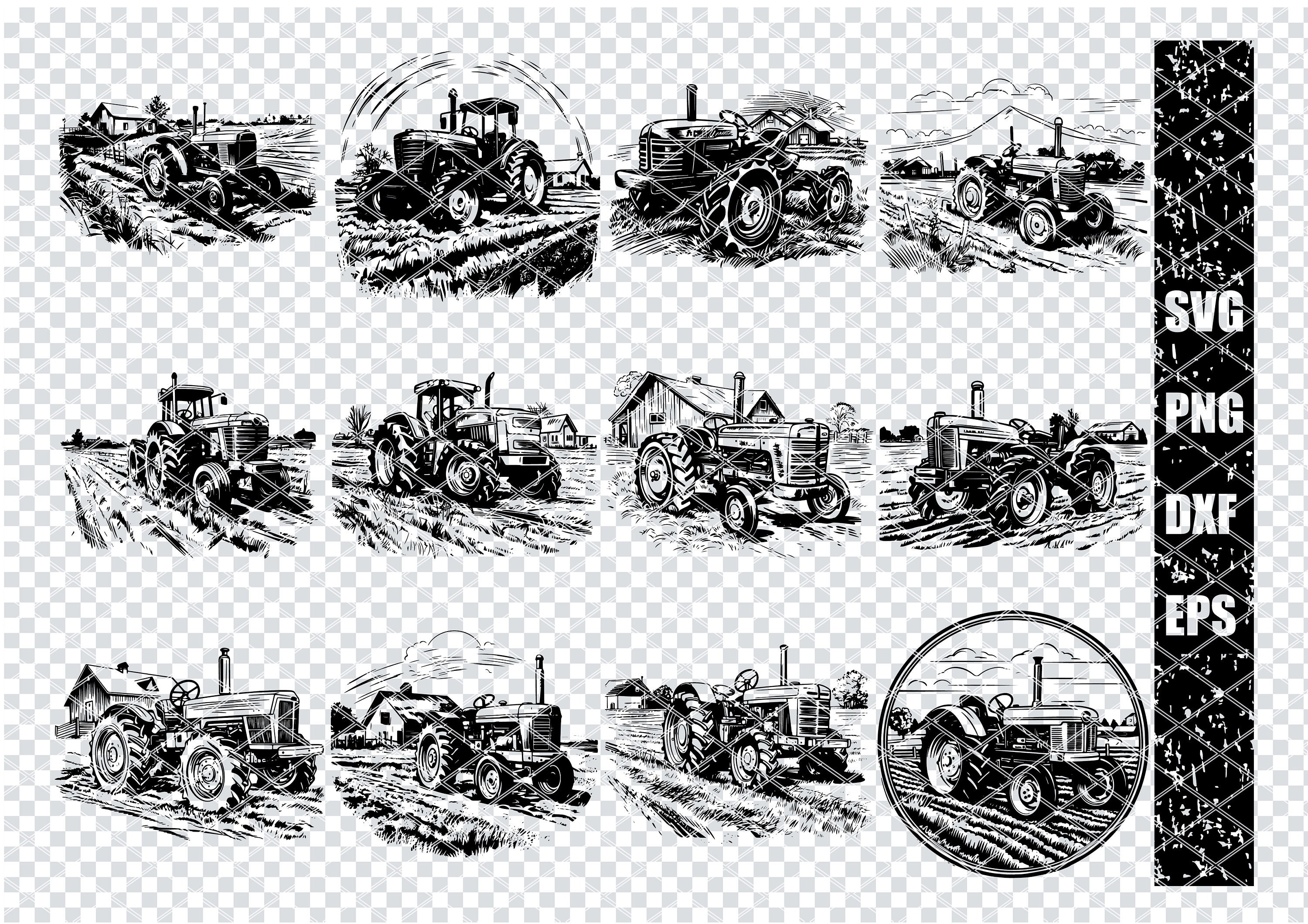 RUSTIC FARM TRACTOR Svg, Rustic Ranch Tractor Svg Files for Cricut, Old ...