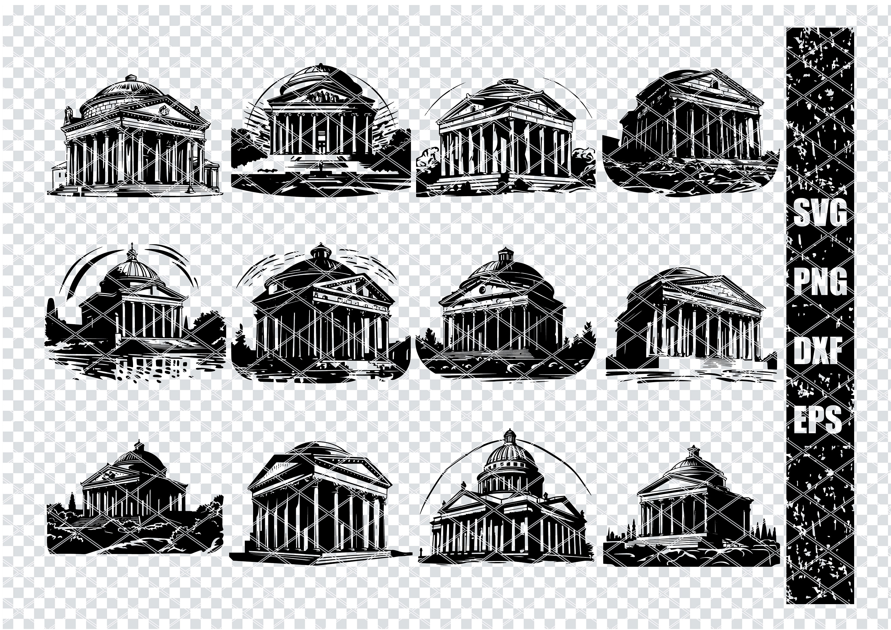 PANTHEON SVG, PANTHEON Svg Files for Cricut, Pantheon Clipart, Laser ...
