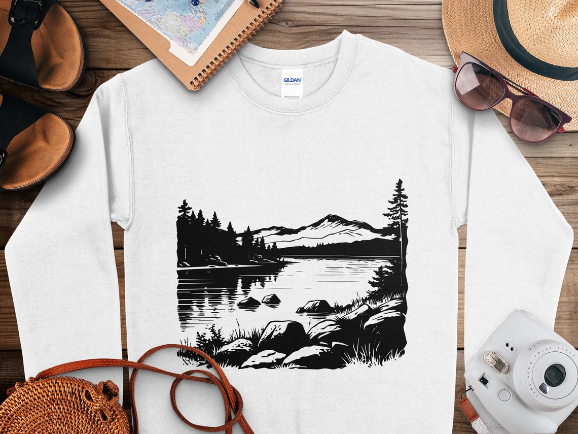 LAKE GEORGE NY Svg, Lake Adirondack Svg Files for Cricut, Fishing Lake ...